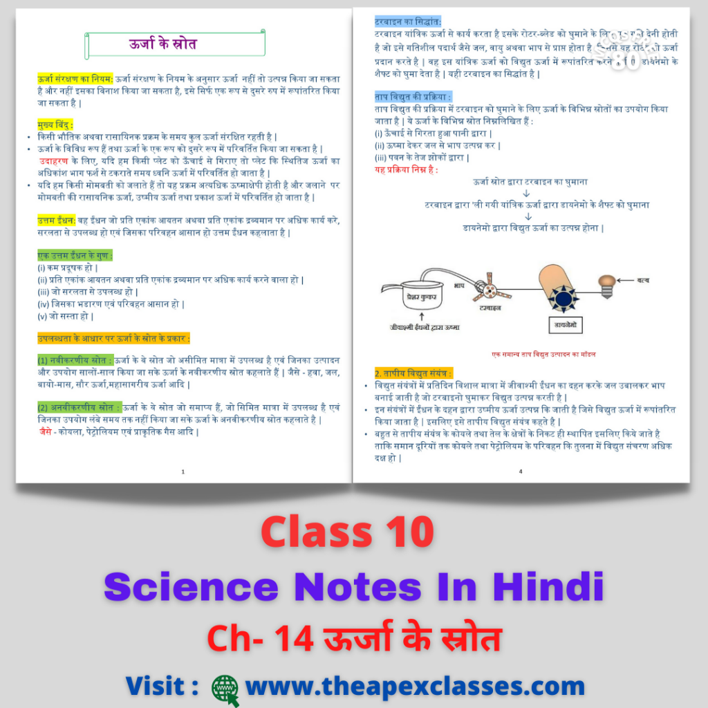 Class 10 Science Chapter-3 Notes In Hindi धातु एवं अधातु - APEX CLASSES