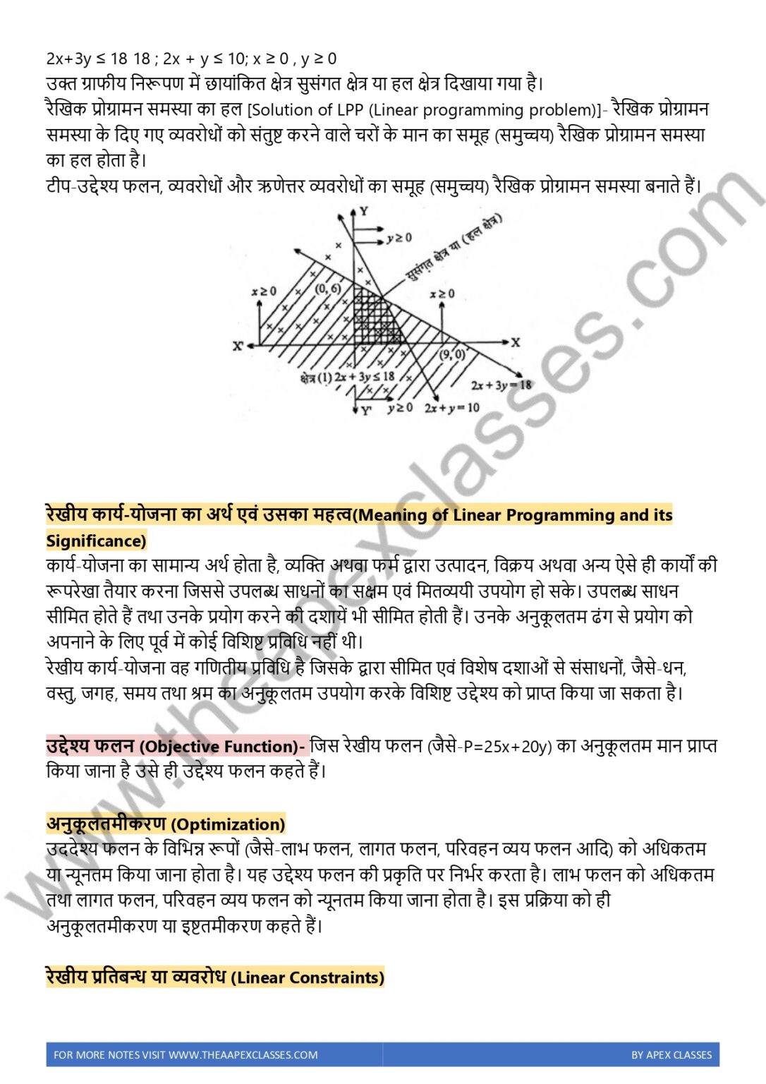 Class 12 Math Notes In Hindi PDF – APEX CLASSES Class 12 Math Notes In Hindi PDF – APEX CLASSES