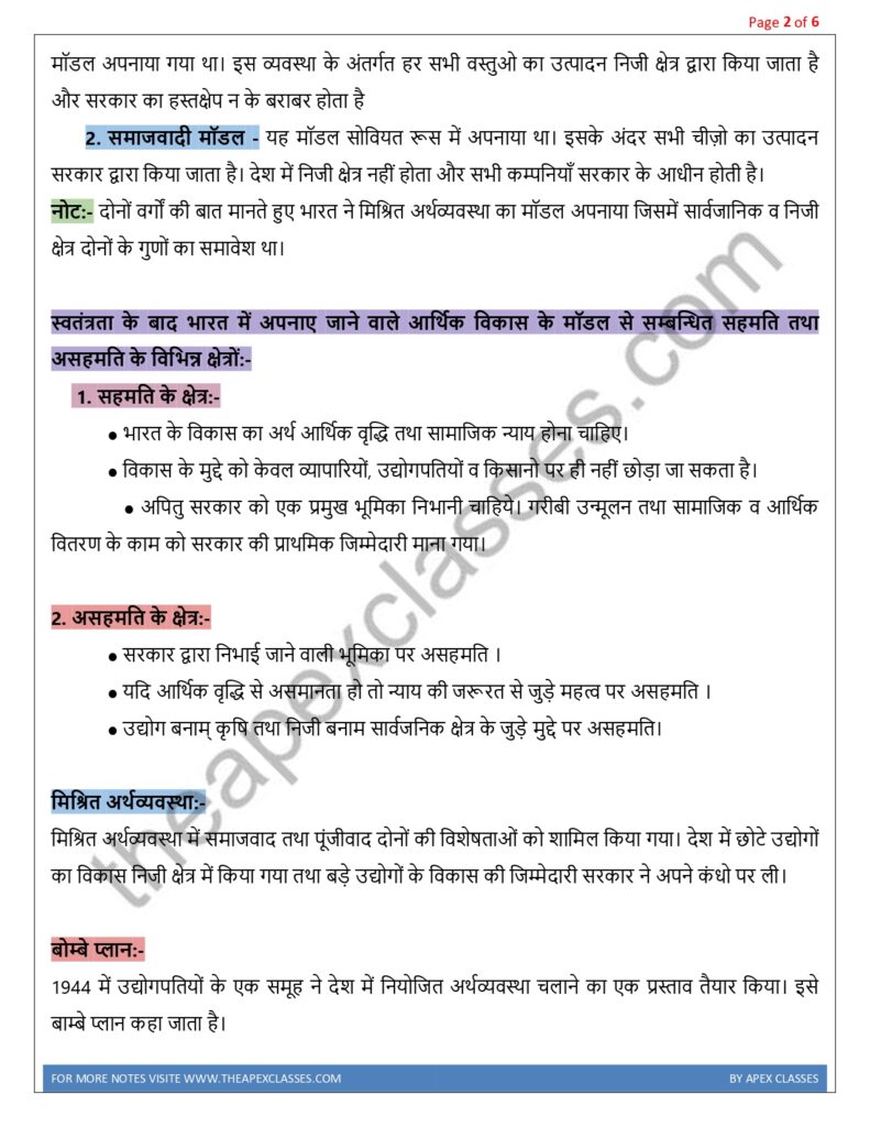Class 12 Political Notes In Hindi PDF – APEX CLASSES
