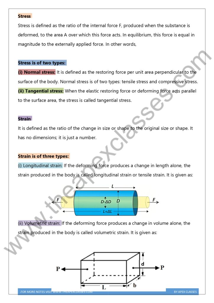 Class 11 Physics Notes In English PDF ( All Chapters ) – APEX CLASSES