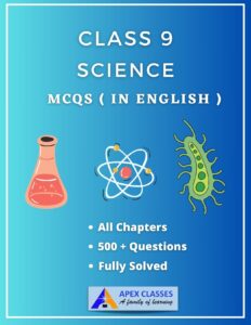 Class 9 Science MCQs in English PDF – APEX CLASSES