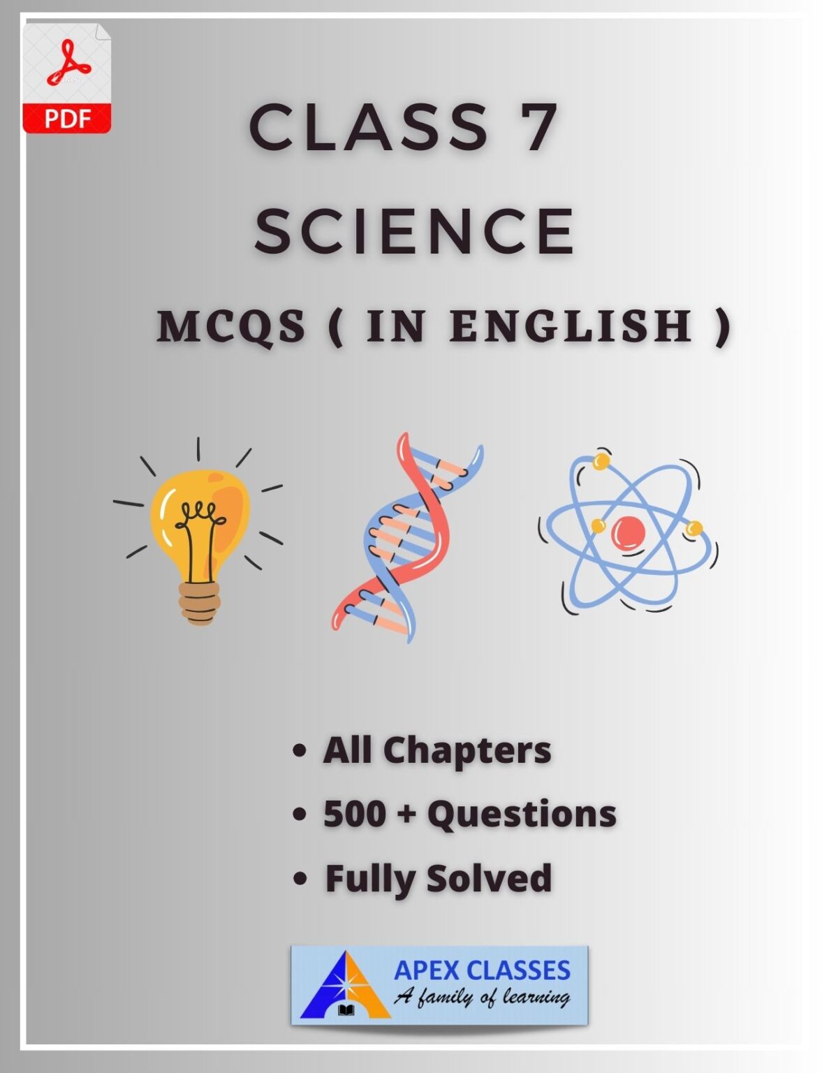Class 7 Science MCQs in English PDF – APEX CLASSES